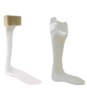 Custom fitted AFO braces and off the shelf ankle foot orthoses.